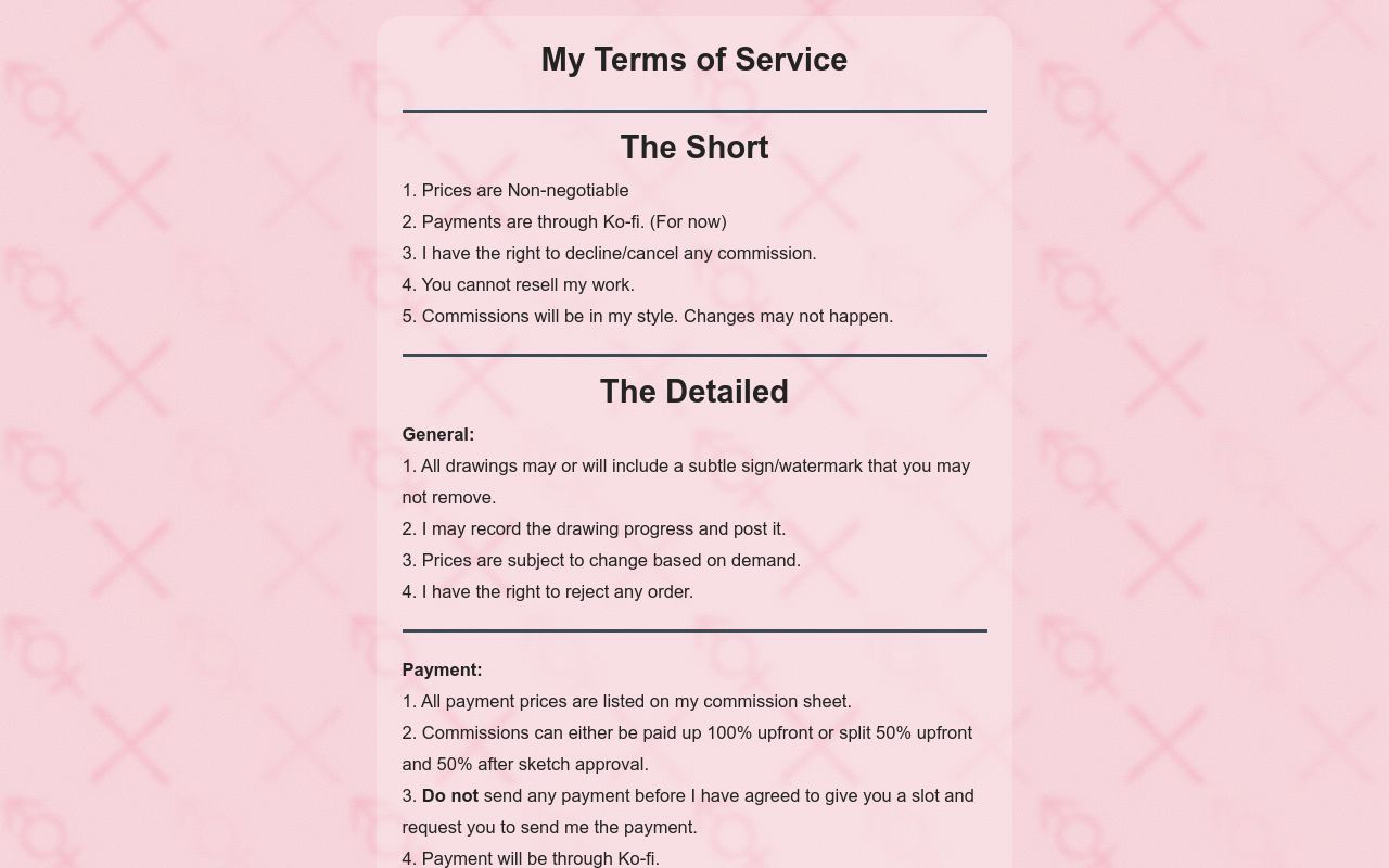 Commission Terms of Service